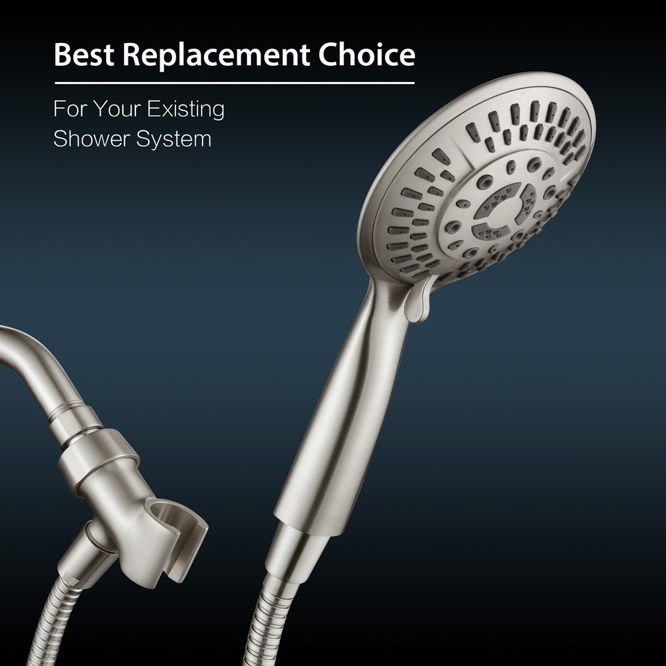 All Metal Handheld Shower Head Holder Brass Adjustable Shower Arm Mount ...