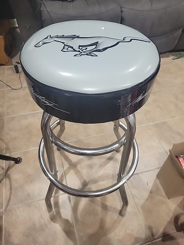 Ford Mustang Horse Logo Car Auto Bar Stool Stools RARE Discontinued ...