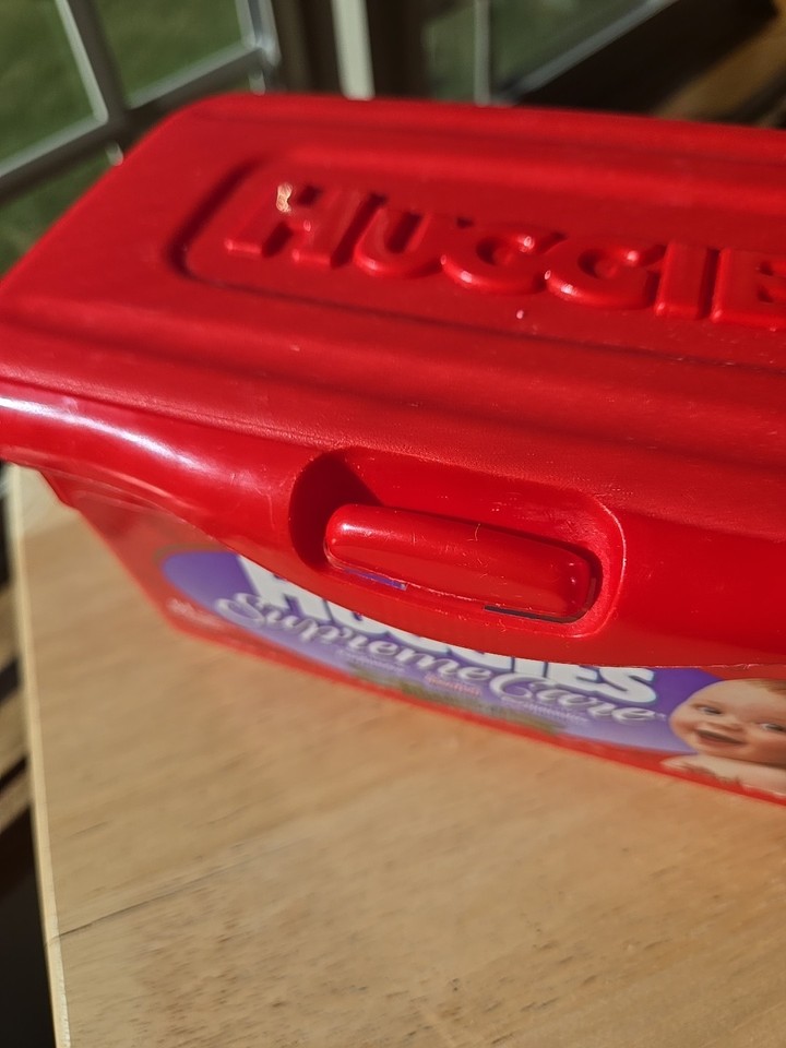Huggies Empty Baby Wipes Container Supreme Care Reusable Holder Tub ...