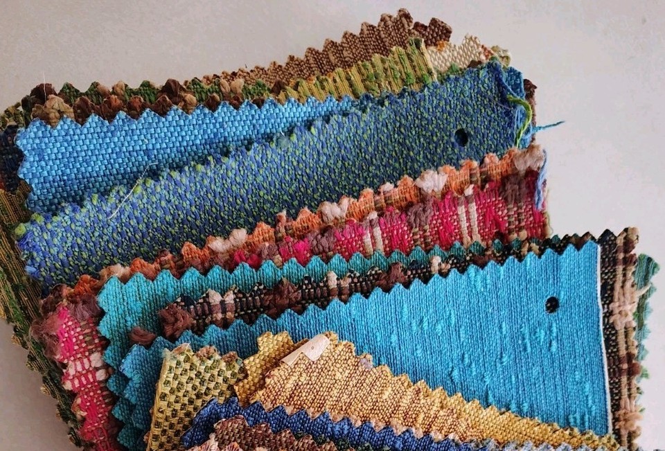 Assorted UPHOLSTERY SAMPLE Fabric vintage Swatches in Various Colors ...