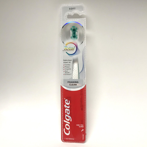 Colgate Total Active Prevention Foaming Clean Manual Toothbrush, Soft ...