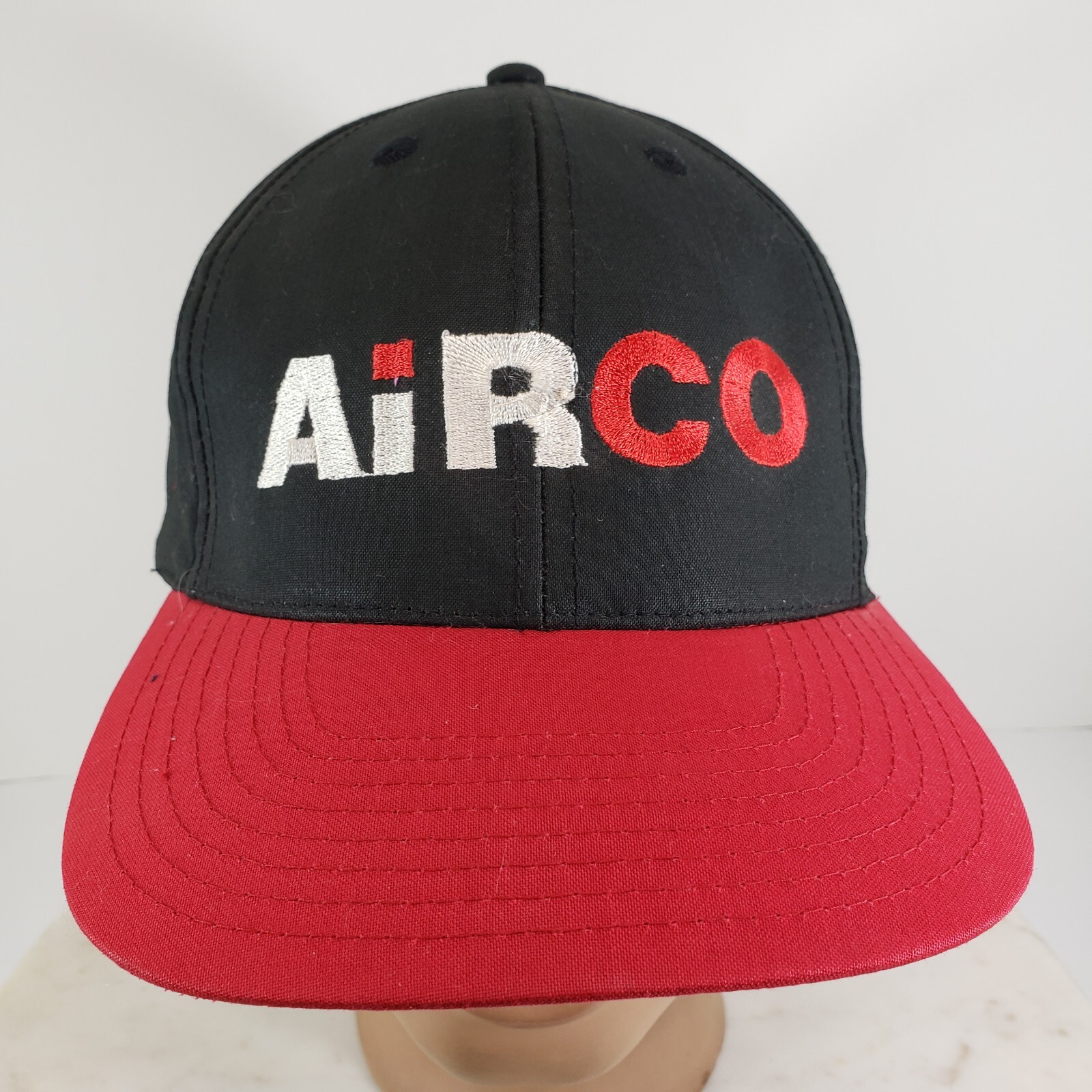 AirCo Hat Spell Out Logo Cap Black Red Cotton Snapback Adjustable | eBay
