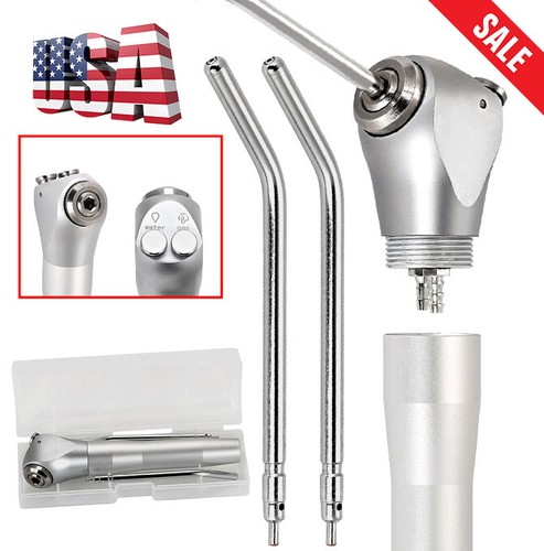 Dental 3 Way Air Water Spray Triple Syringe Handpiece w/ 2 Nozzles ...