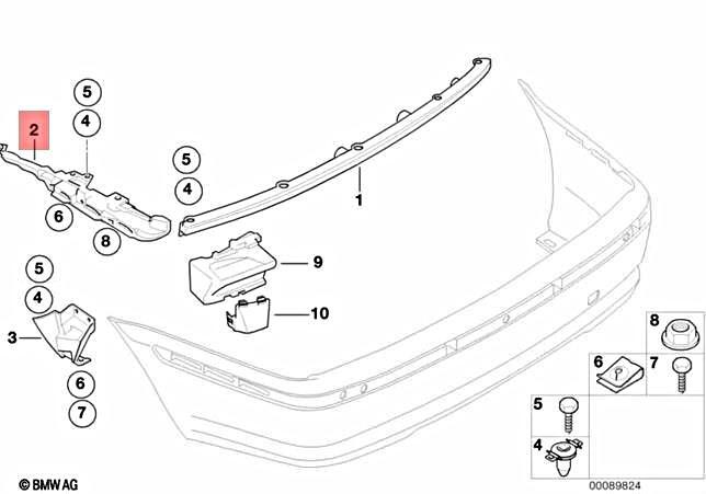 Genuine BMW 325i 325xi 330i 330xi 2001-2005 Bmw Bumper Cover Guide ...