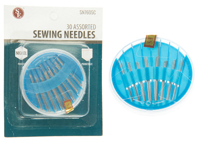 30pc Sewing Needles Set Nickel Plated Embroidery Tailoring Threading ...
