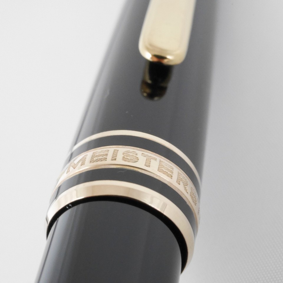 Montblanc Meisterstuck Classique 163 Black GT Rollerball Pen (Blue Ink ...