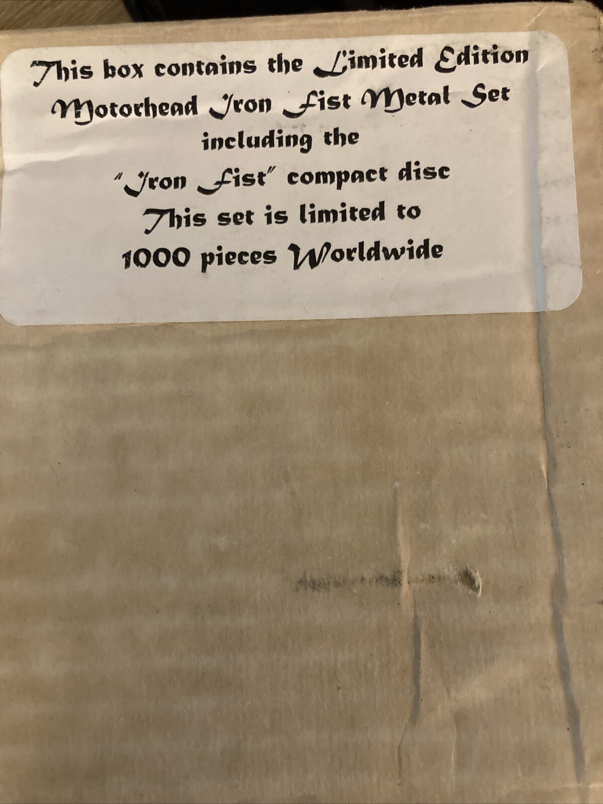 MOTORHEAD Iron Fist Limited Edition w/METAL IRON FIST BOX 1996 French ...