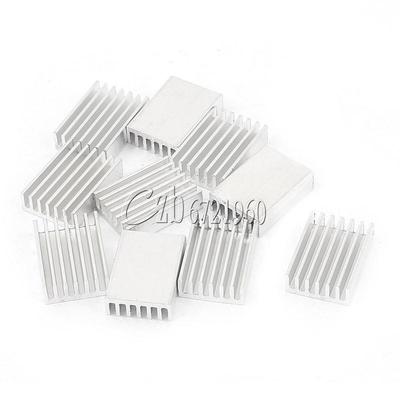 50PCS Silver Tone 20x14x6mm Rectangle Aluminium Heat Sink Cooling ...