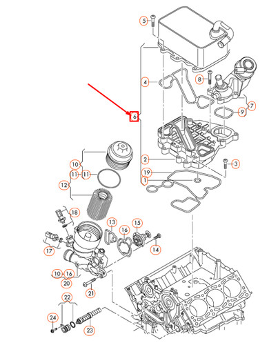 NEW AUDI A8 D4 OIL COOLER 059117015P OEM | eBay
