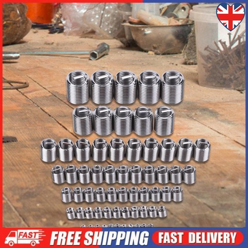 60Pcs Wire Thread Insert Stainless Steel Spiral Wire Screw Sleeve M3 ...