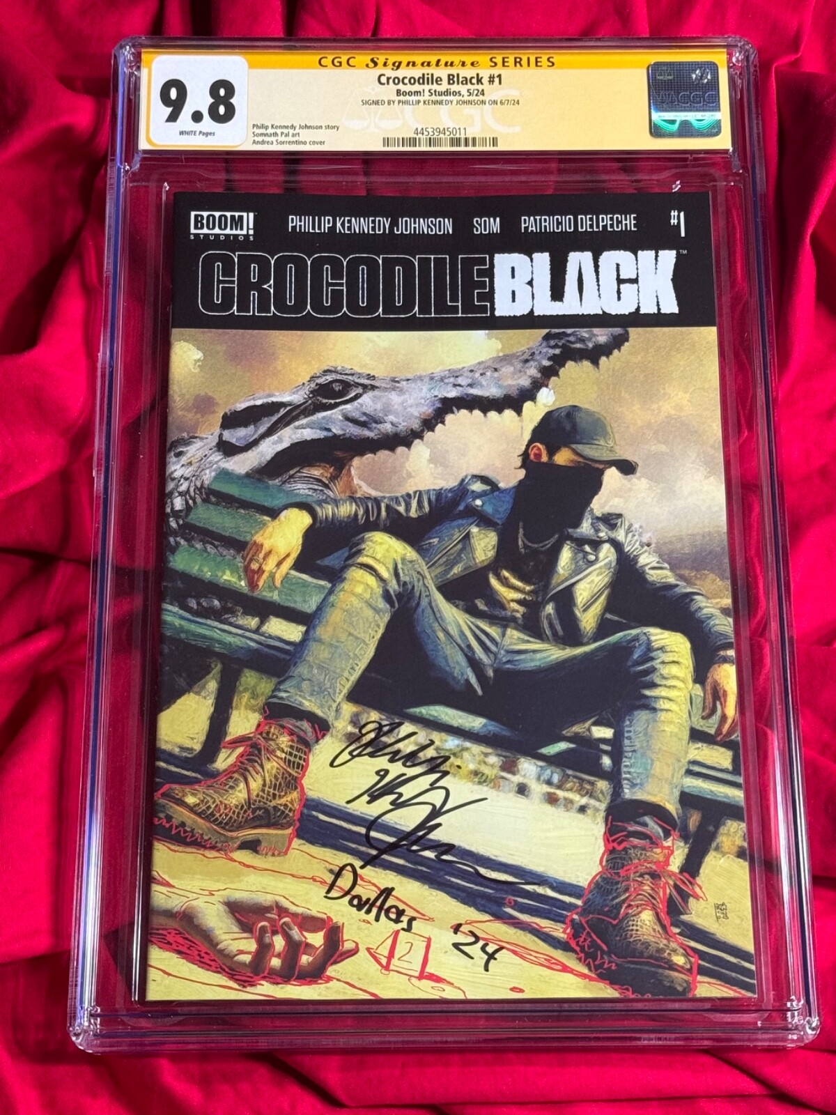 CGC SS 9.8~Crocodile Black #1~1st print A ~SIGNED+dated Phillip K ...
