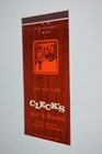 Cleck's Beef and Bourbon Ventura California 30 Strike Matchbook Cover ...