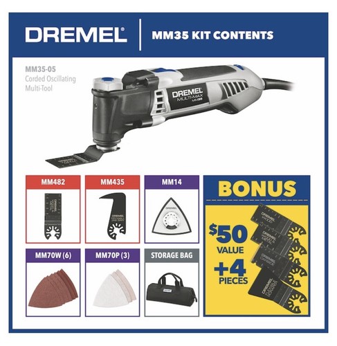 Dremel Multi-Max MM35 3.5 Amp + Case , 16 Pieces NEW IN BOX | eBay