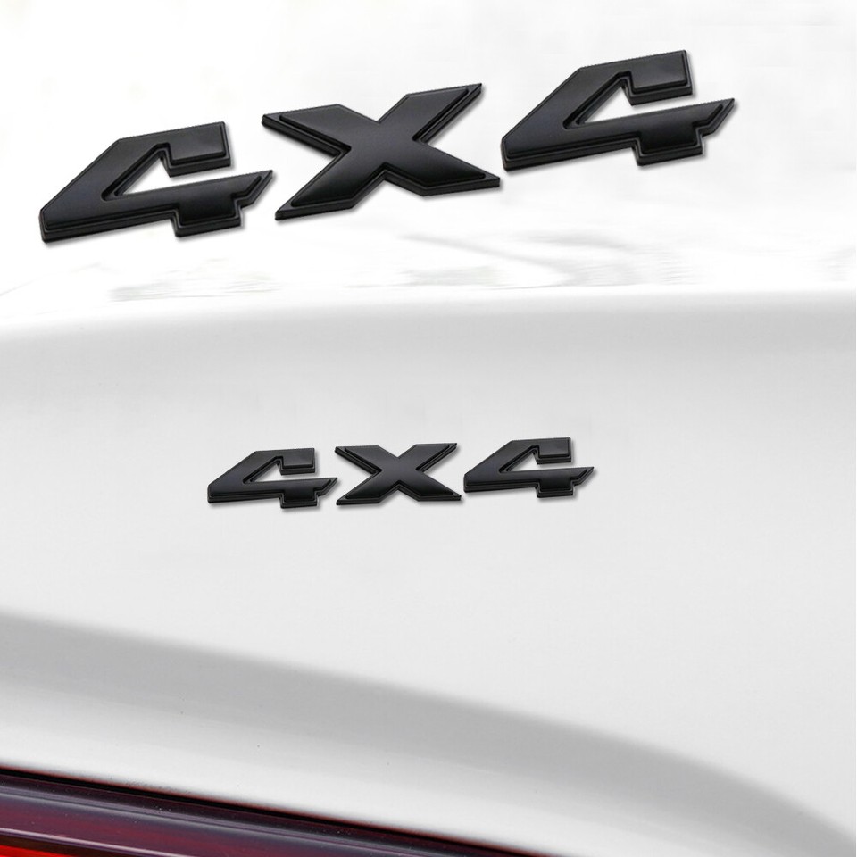 1x 3D Black 4X4 Four-Wheel Drive Emblem Badge Tailgate Sticker Car ...