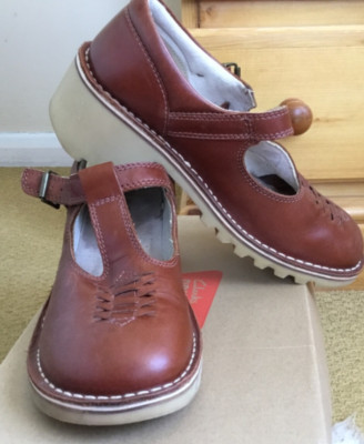 Kickers brown leather t-bar heeled shoes 8 42 | eBay UK