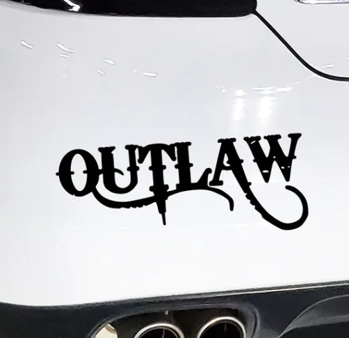OUTLAW Decal Sticker Car Tumbler Window Truck Motorcycle Laptop JDM 22 ...