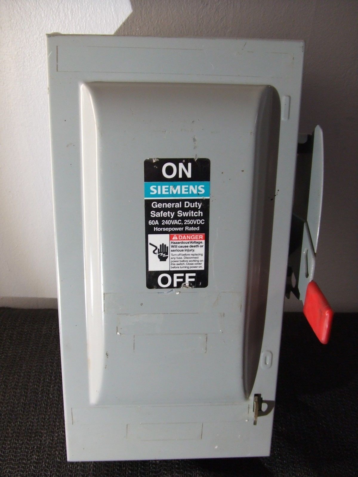 Siemens General Duty Safety Switch 60A, 240VAC, 250VDC Horsepower Rated ...