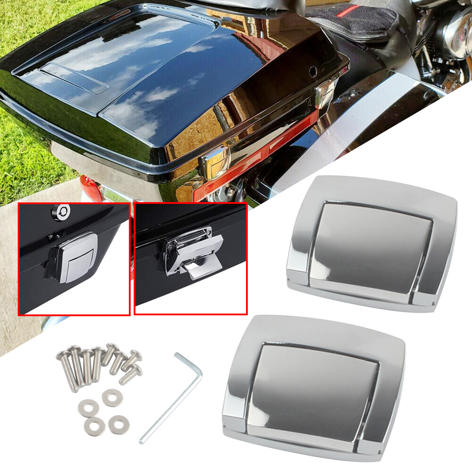 For Harley Tour Pack Latches Classic Electra Glide Ultra Pak Pac ...