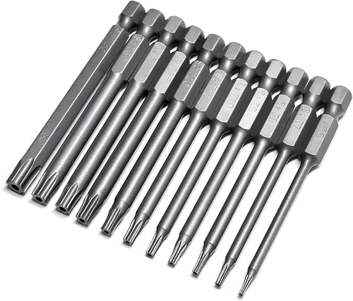 11-Piece Magnetic S2 Steel Torx Screwdriver Set, Security Torx Bit Set ...