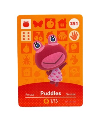 Puddles 351 Animal Crossing Amiibo Card AUTHENTIC Series 4 Pack Fresh ...