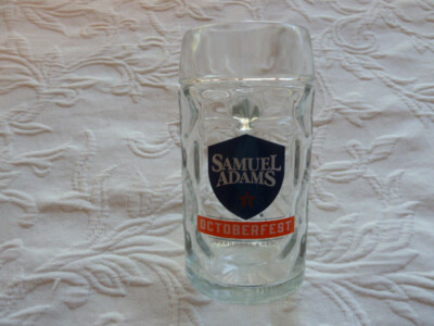 NEW Samuel Adams - Octoberfest Beer Mug Large Dimpled Glass Stein Sam ...
