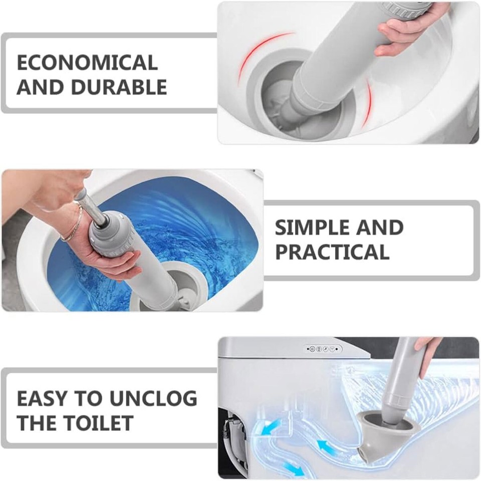 Toilet Plunger High Pressure Toilet Air Drain Unblocker Blockage ...