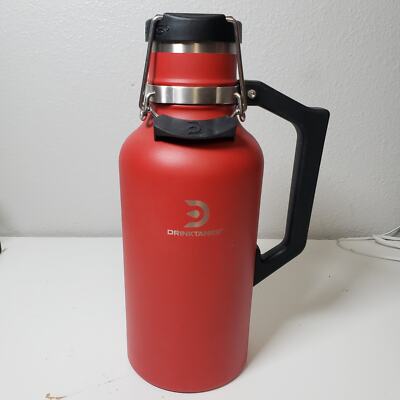 Drinktanks 64oz Vacuum Insulated Travel Cup Mug Growler Crimson Red ...