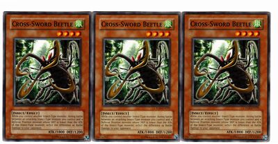Yugioh - 3X Cross-Sword Beetle - Common - Unlimited - CRMS-EN035 - Near ...