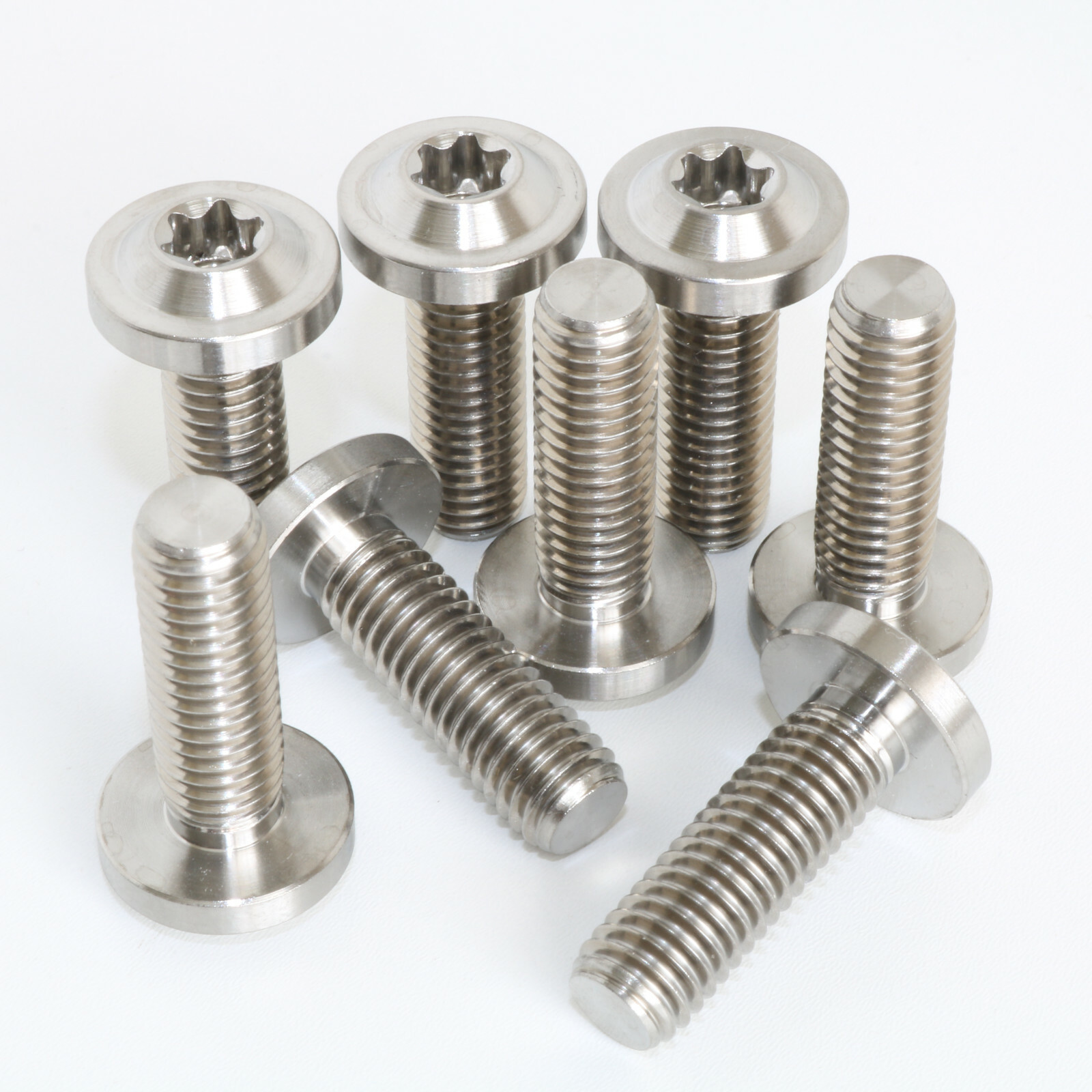 M8 x 25mm Bolts Titanium Low Profile Screws Flange Head T40 Torx M8x1 ...