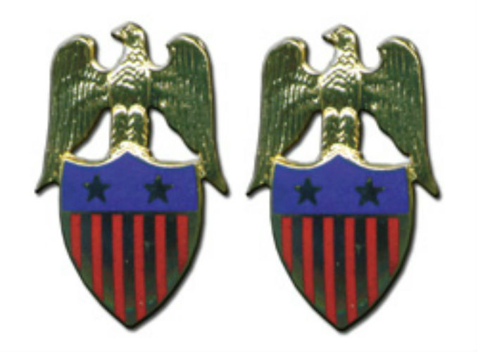 US Army War Staff Officer Uniform Aide Brigadier General Collar Pin ...