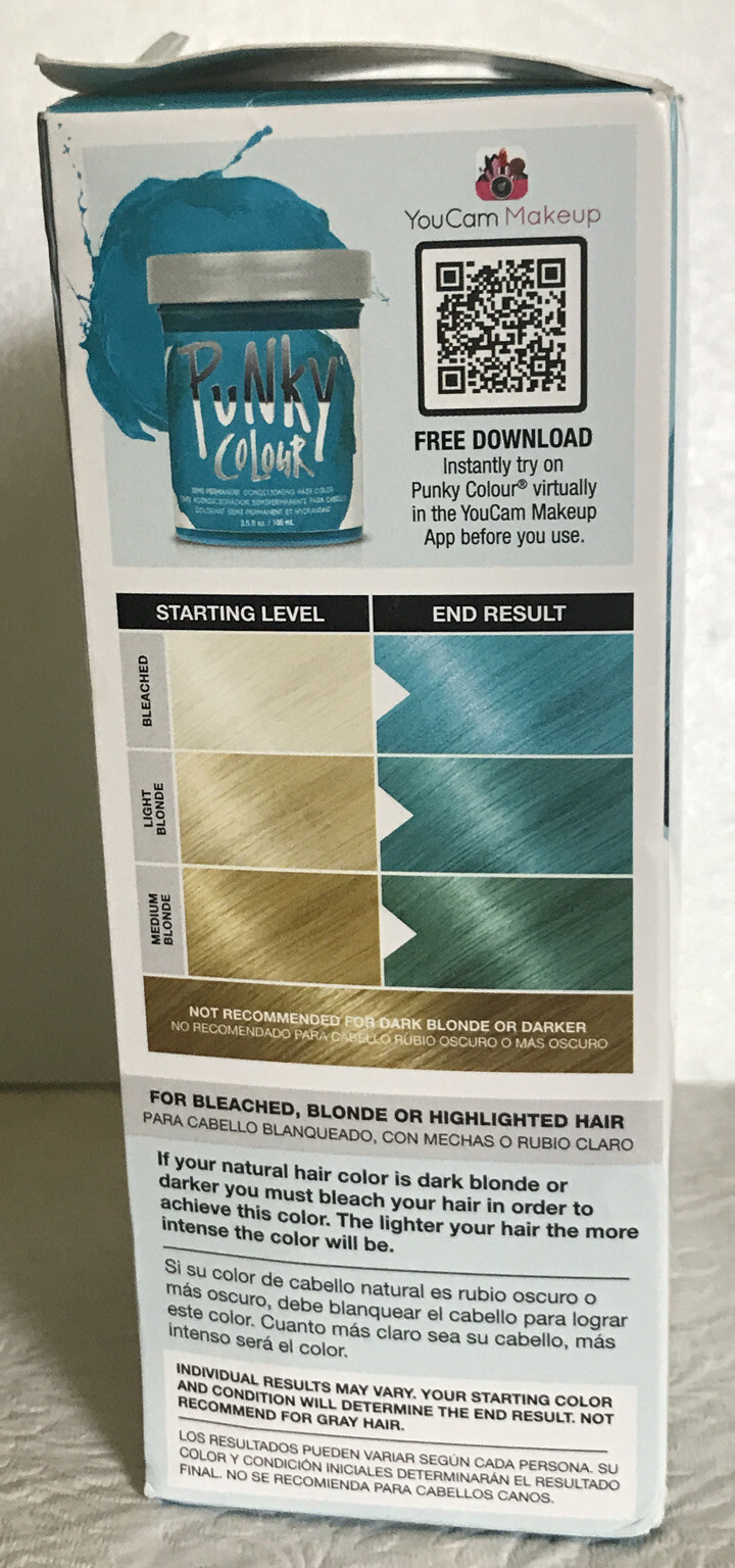 Semi-Permanent Vibrant Conditioning Turquoise Hair Color Kit 3.5oz ...