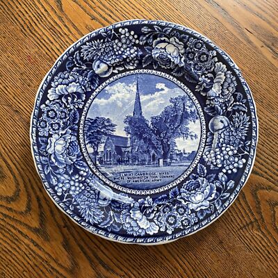 10" The Elm Cambridge Mass Staffordshire England Church Steeple Plate ...