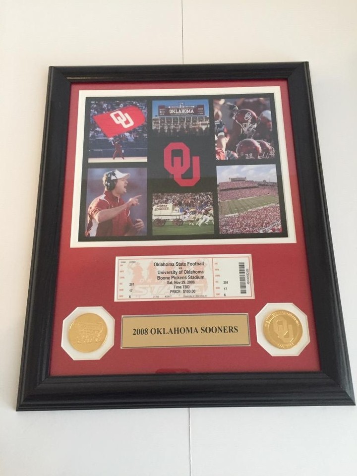 Oklahoma Sooners Coach Bob Stoops 2008 OU Football Commemorative Plaque ...