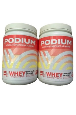 2x-Podium Nutrition Whey Protein Powder Chocolate Brownie 22g Protein ...