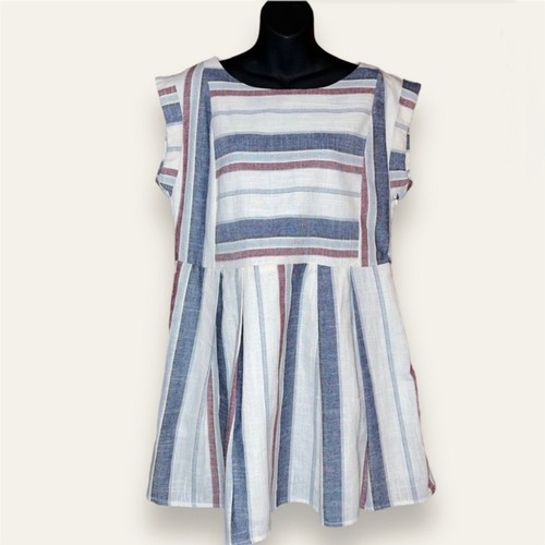 By Together Collection Boxy Style Striped Dress Women's Large L Short ...