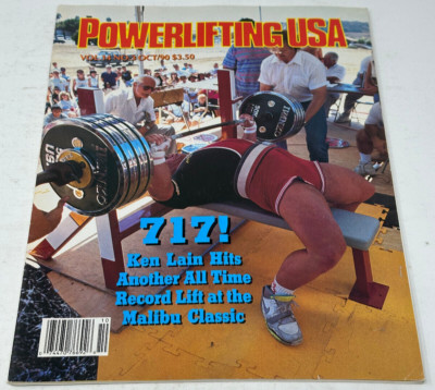 Powerlifting USA Magazine Oct 1990 Vol 14 Issue 3 Ken Lain Bench Record ...
