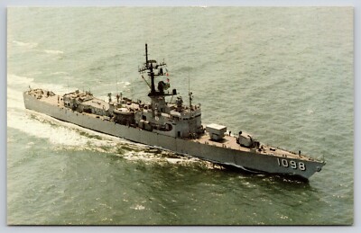 US Navy Ship Garcia Class Research Frigate USS Glover FF 1098 Postcard ...