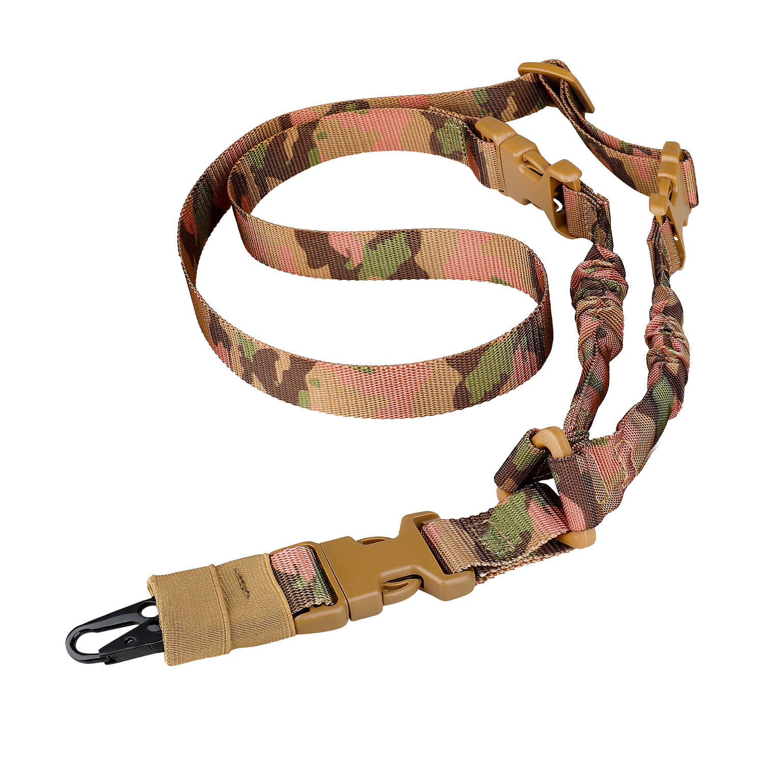 Tactical 2 Point Rifle Gun Sling Strap Adjustable Shotgun Belt Swivel ...