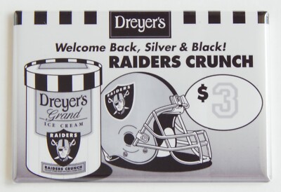 Oakland Raiders Ice Cream Sign FRIDGE MAGNET | eBay