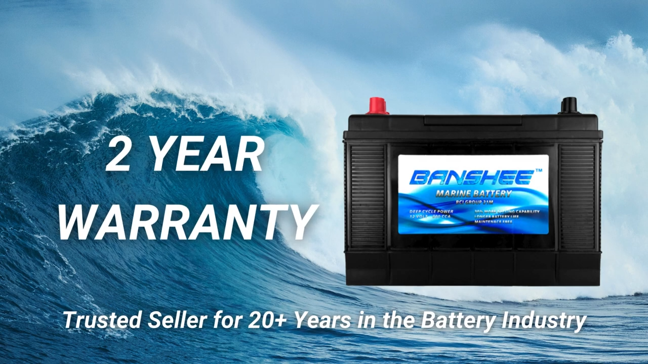 Group 31 Marine Battery - Marine Deep Cycle Battery - Maintenance-Free ...
