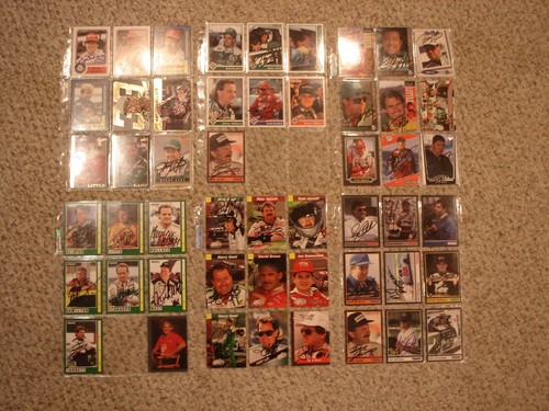 Lot of 51 SIGNED NASCAR Race Cards 1991-94 Maxx Traks Finish Line | eBay