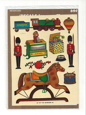 Meyercord Vintage Water Applied Decals Transfers Old Toys 1199-D 1977 ...