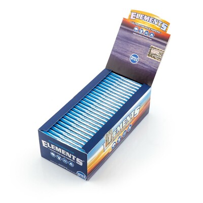 ELEMENTS SINGLE WIDE Smoking Rolling Papers Ultra Slim Rice Paper Skins ...
