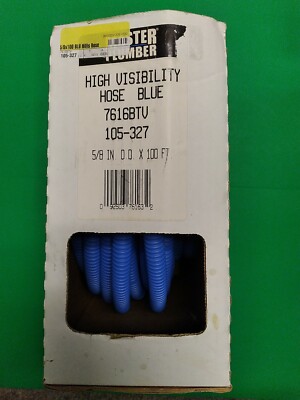 Master Plumber High Visibility 7616BTV Hose Blue 5/8" O.D. x 100 ft | eBay
