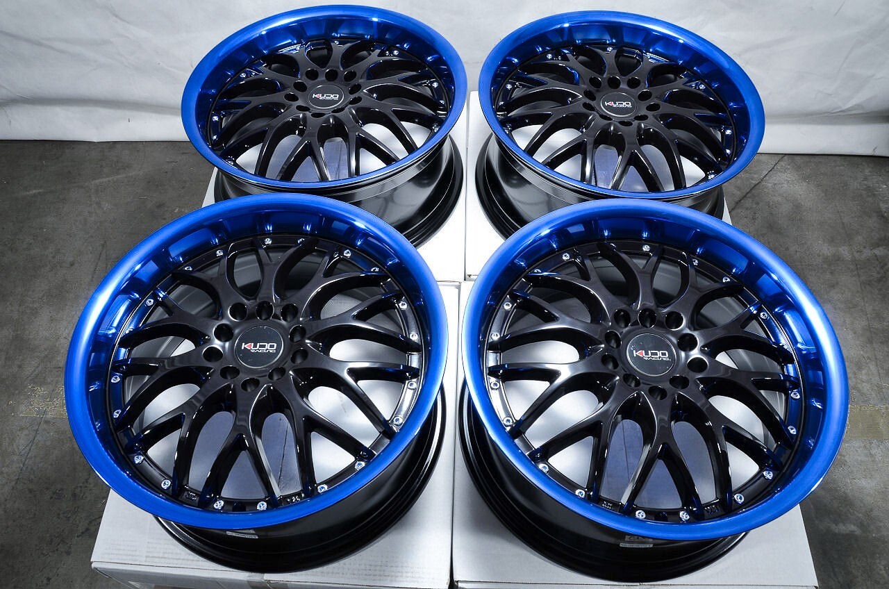 17" Black Blue Wheels Rims Eclipse Lancer Avalon Camry Celica Corolla ...