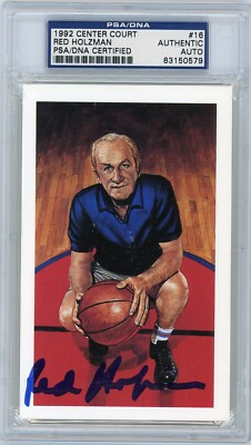 Red Holzman Signed 1992 Center Court Ron Lewis Postcard - PSA DNA | eBay