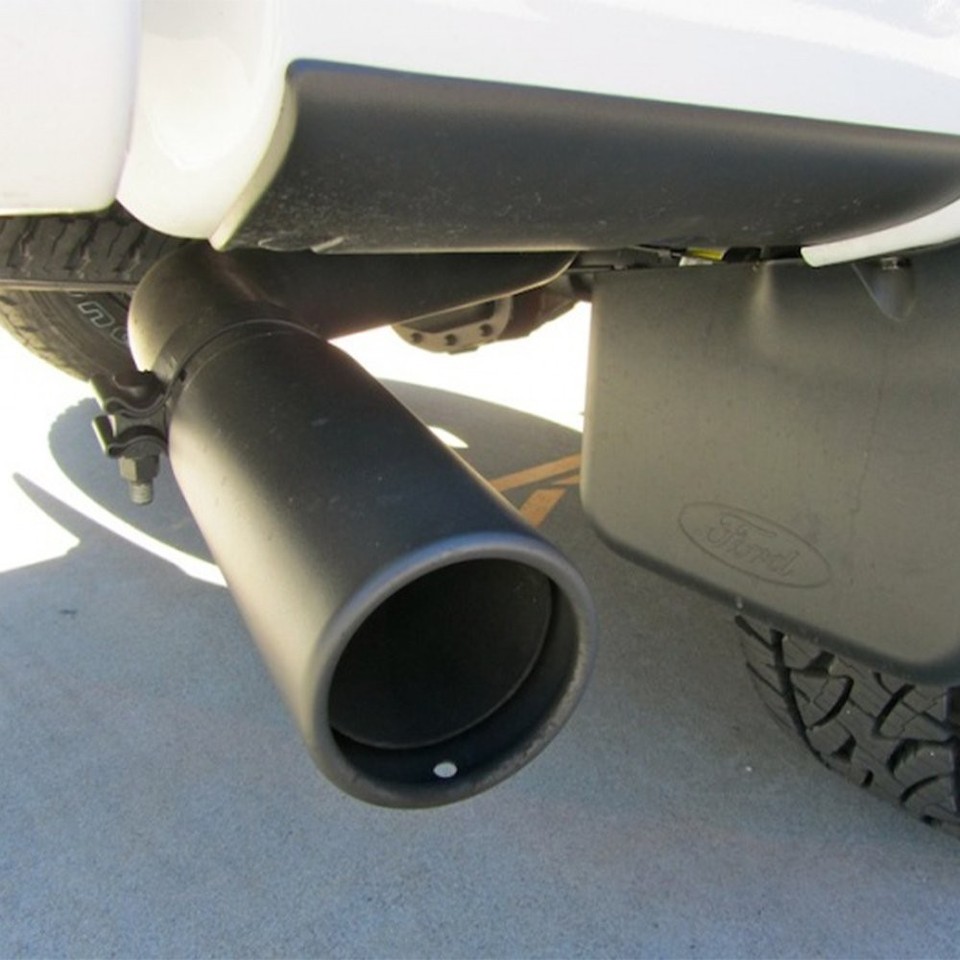 2X 2.5" Stainless Steel Car Exhaust Pipe Tip Tail Muffler Black Auto ...