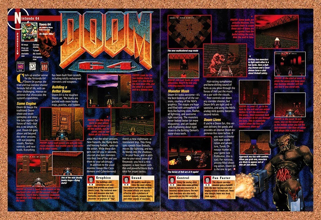 1997 Doom 64 N64 Original Advertisement / Retro Promo vr2 | eBay