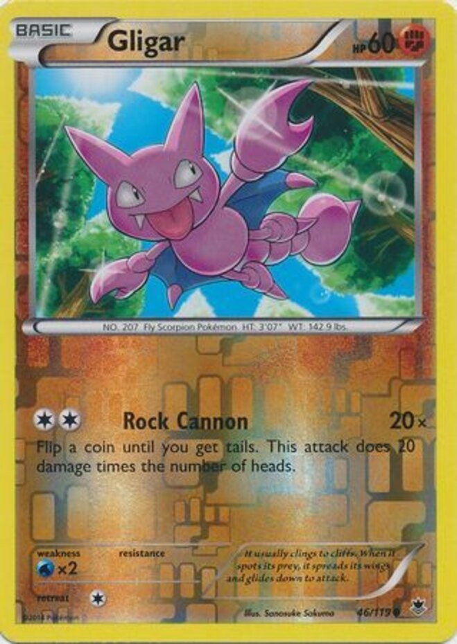 Gligar - 46/119 - Common - Reverse Holo PL/MP, English Pokemon Phantom ...