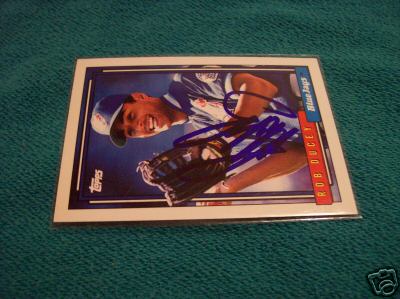 MINT AUTOGRAPHED BASEBALL CARD ROB DUCEY BLUE JAYS TOPP | eBay